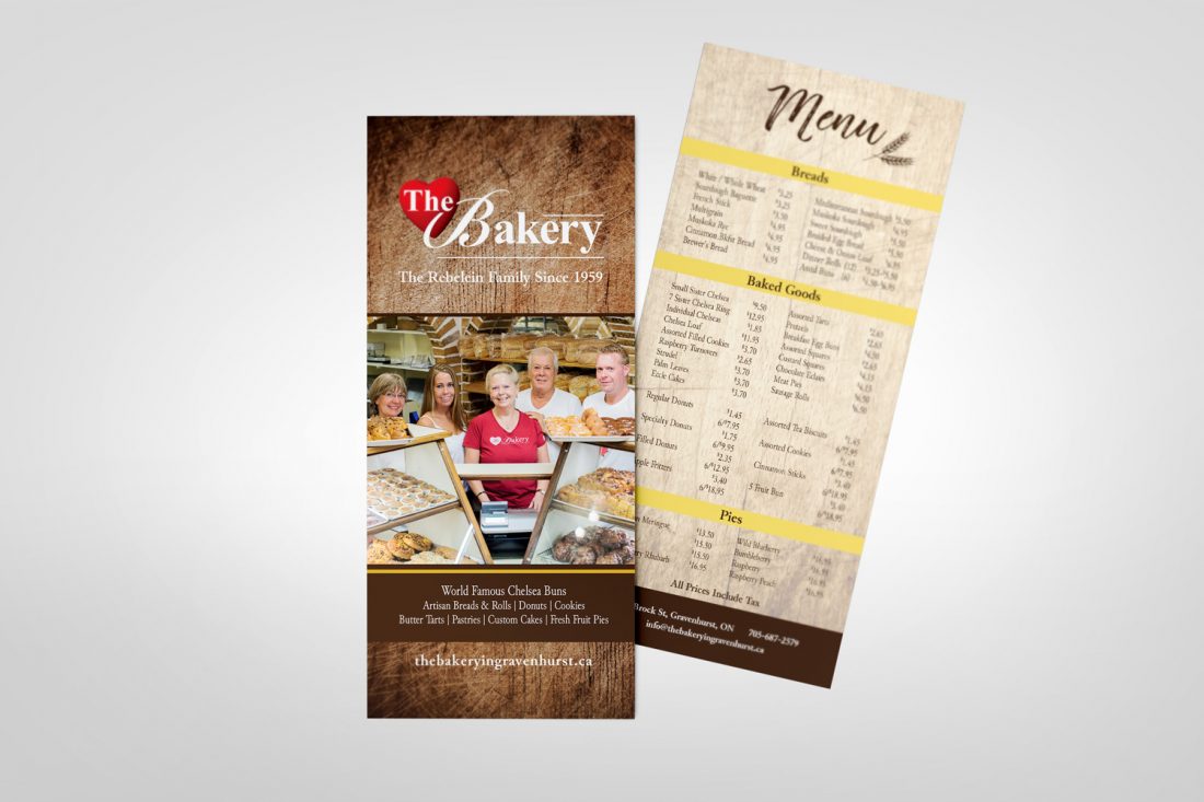 The Bakery Rack Card - Reeder Web Design